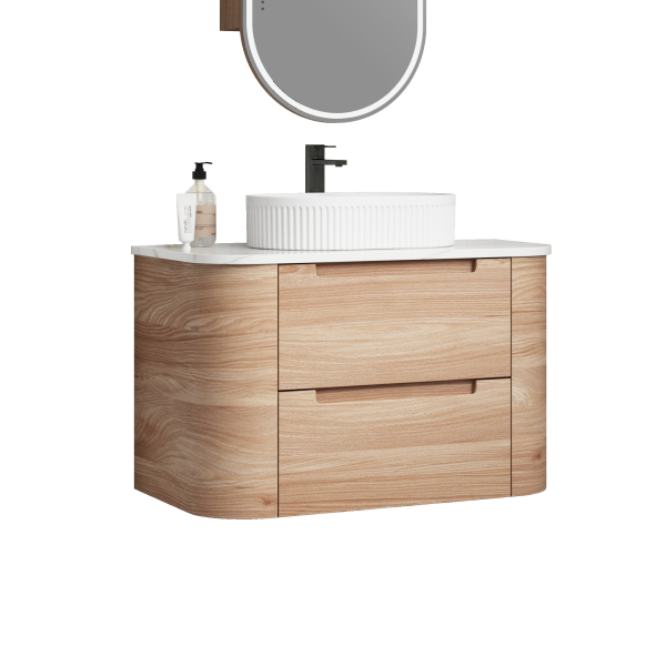 Aulic Briony 900mm Vanity Unit with Flat Stone Top (various options ...