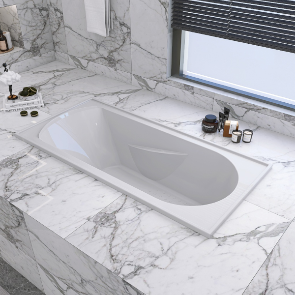 Baskin Inset Acrylic Bath White - 1525mm & 1675mm – Bathware Direct