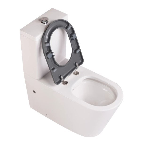 Care+ Fenton Rimless Back to Wall Care Toilet Suite - Grey Seat ...