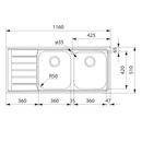 Franke Neptune Double Bowl Sink – Bathware Direct
