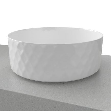 Timberline Diamond Above Counter Basin - White Gloss – Bathware Direct