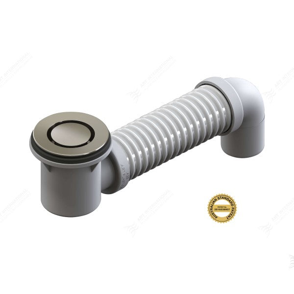 40mm Pop Down Bath Waste Brushed Nickel with Connector, 21831 – Bathware Direct