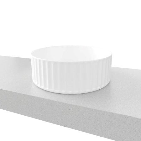 Timberline Allure Flute Above Counter Basin - White Gloss & White Matt ...