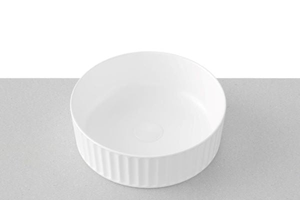 Timberline Allure Flute Above Counter Basin - White Gloss & White Matt ...