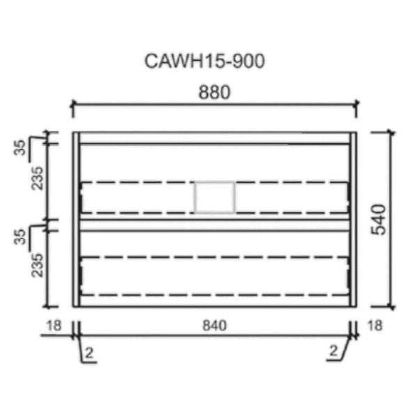 Aulic Leona Wall Hung 900mm Vanity Unit, Stone Top with Undermount Bas ...