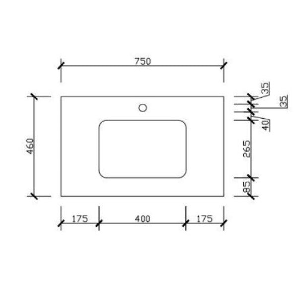 Aulic Leona Wall Hung 750mm Vanity Unit, Stone Top with Undermount Bas ...