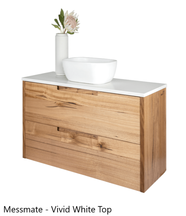 FABF Avila Solid Timber Vanity 750mm - Teak / Messmate / Vic Ash / Blo ...