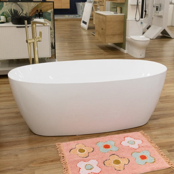 Atlantix Oval Shaped Freestanding Bath 1500mm, White – Bathware Direct