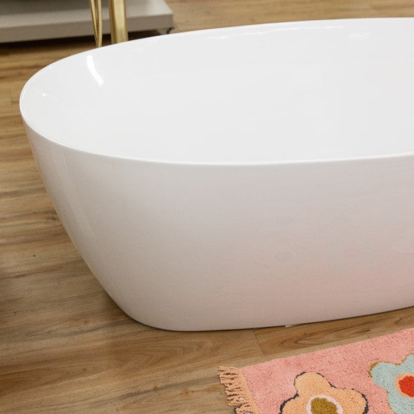 Atlantix Oval Shaped Freestanding Bath 1700mm, White – Bathware Direct