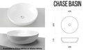 Timberline Chase Above Counter Basin - White Gloss & White Matte ...