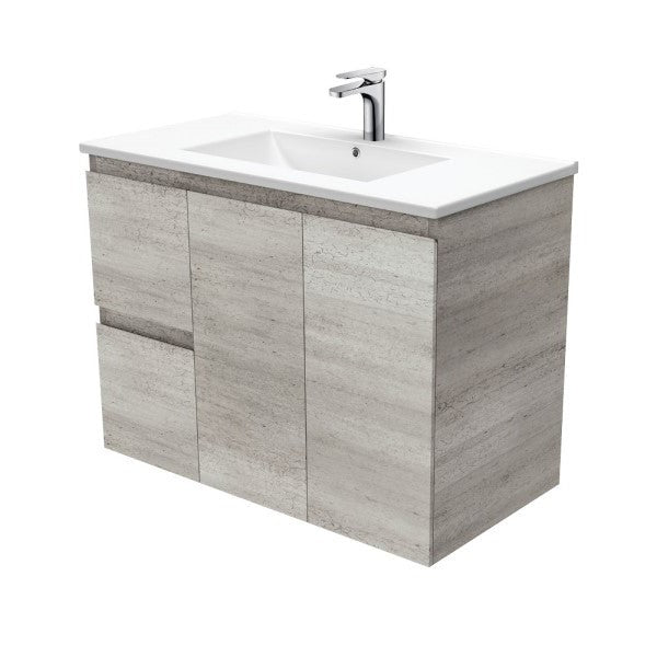 Fienza Dolce 900mm Wall Hung Vanity - Industrial Edge – Bathware Direct
