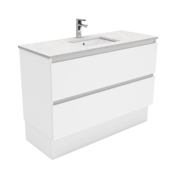 Fienza Quest 1200mm Floorstanding Vanity With Sarah Bianco Marble Top ...
