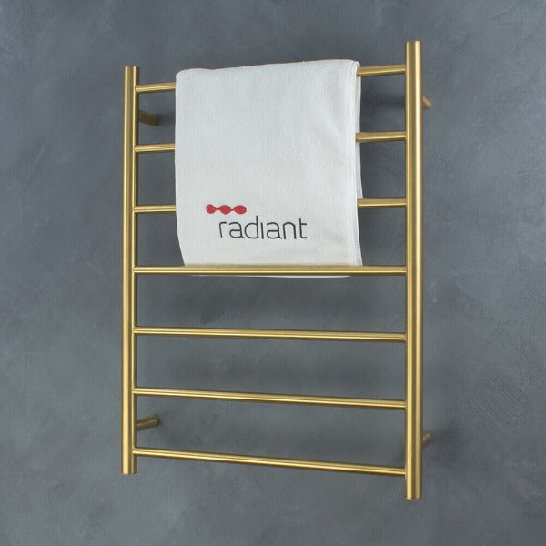Radiant GLD-RTR01 Heated Ladder 600x800 Brushed Gold – Bathware Direct