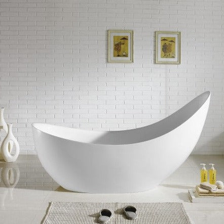KDK Posh Freestanding Bath, Matte White - 1490mm/1685mm – Bathware Direct