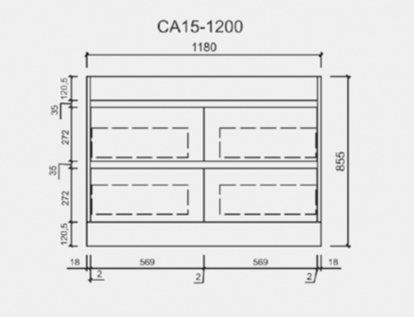 Aulic Leona Floorstanding 1200mm Vanity, Stone Top with Undermount Bas ...