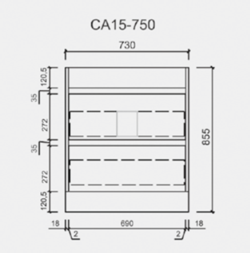 Aulic Leona Floorstanding 750mm Vanity, Stone Top with Undermount Basi ...