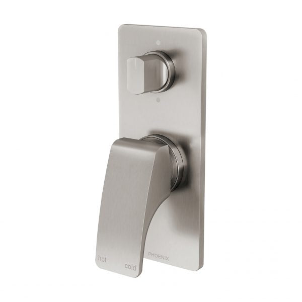 Phoenix Rush Shower/Bath Mixer with Diverter - Brushed Nickel ...