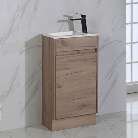 Aulic Revit Compact Vanity Unit, Ceramic Basin – Bathware Direct