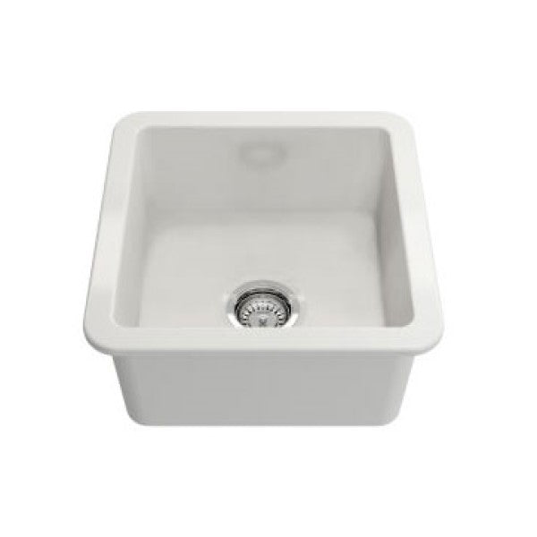 Turner Hastings Cuisine 46 x 46 Fireclay Single Sink - White – Bathware ...
