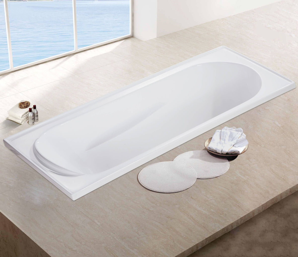 Baskin Inset Acrylic Bath White - 1525mm & 1675mm – Bathware Direct