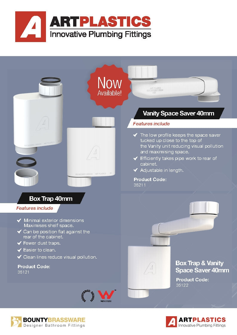 Box Trap & Vanity Space Saver - 40mm – Bathware Direct
