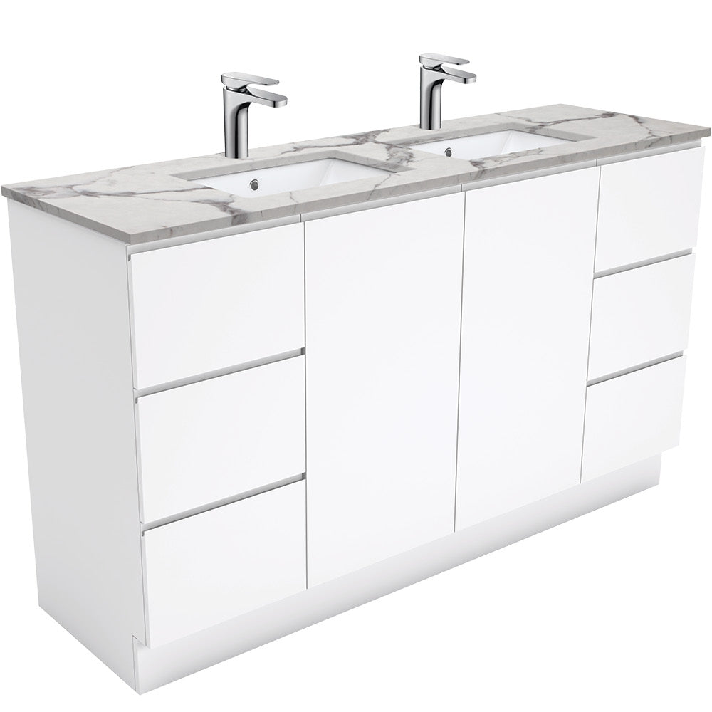 Fienza 1500mm Floor Standing Vanity Unit with Stone Top & Undermount B ...
