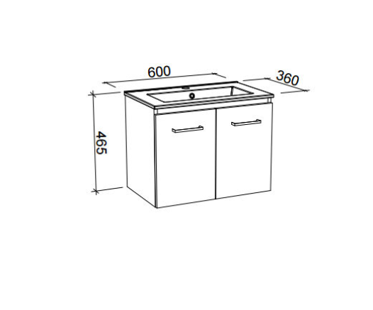Timberline Florida Ensuite 600mm Wall Hung Vanity – Bathware Direct