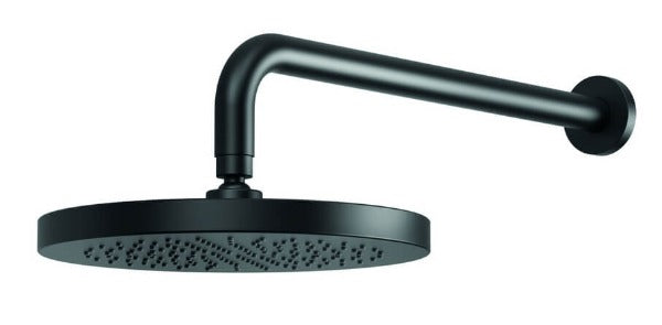 Phoenix Vivid Round Shower Arm & Rose - Matte Black – Bathware Direct