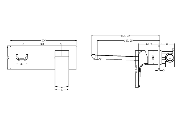 Fresh Wall Basin Mixer - Gunmetal – Bathware Direct